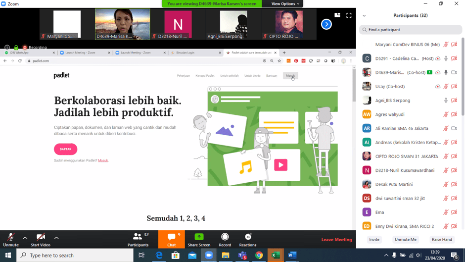 Digital Class dengan Padlet – 23 April 2020 – Community Empowerment