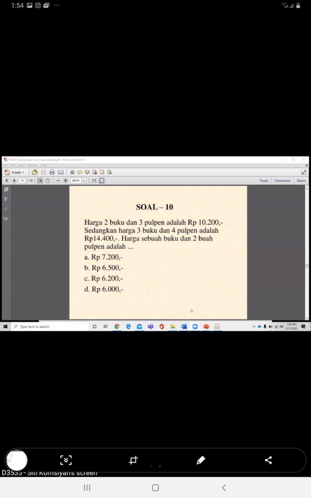 Math stat siswa siswi – 11 Mei 2020 – Community Empowerment